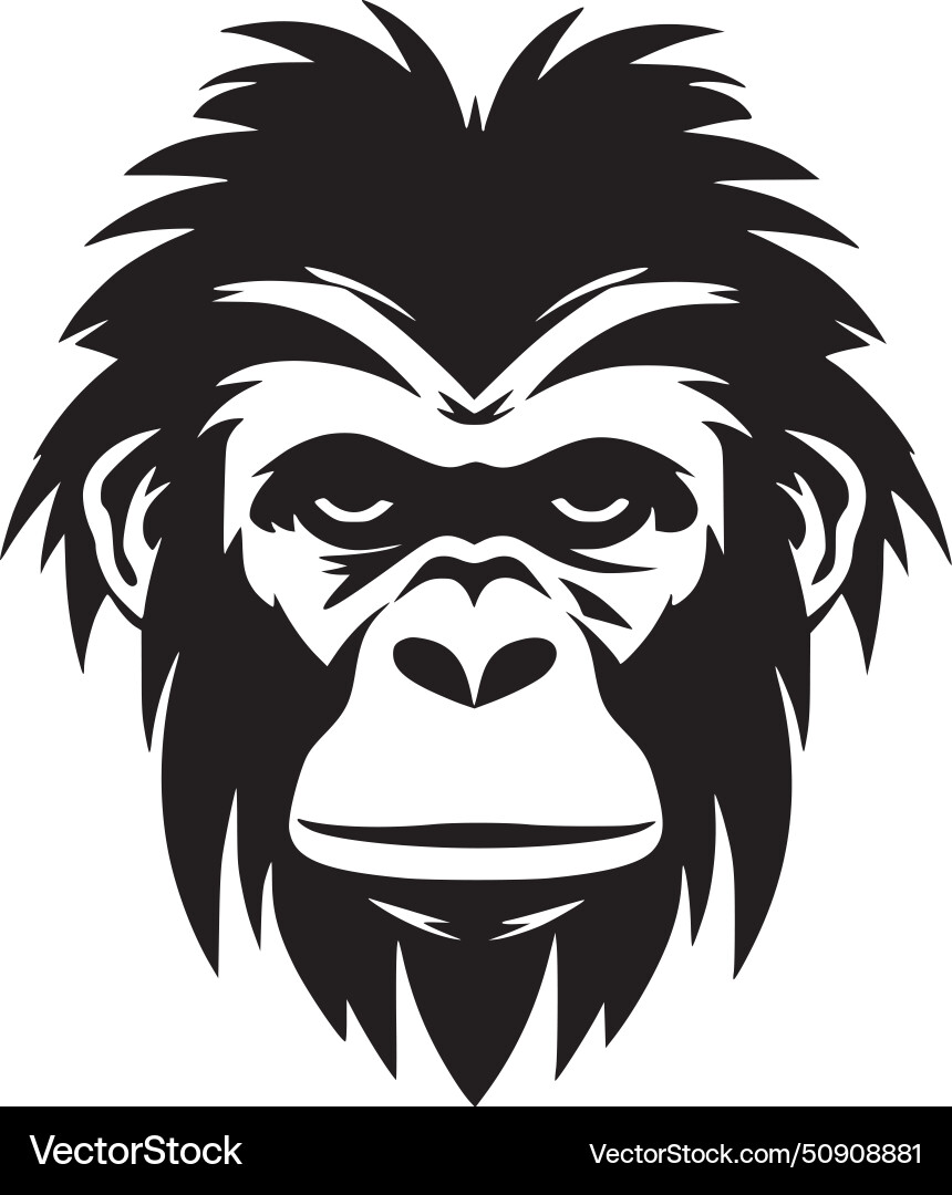 Chimpanzee - high quality logo ideal Royalty Free Vector