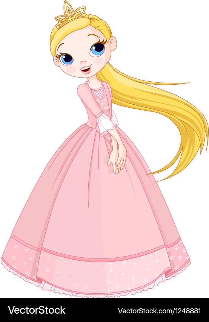 Cute princess Royalty Free Vector Image - VectorStock