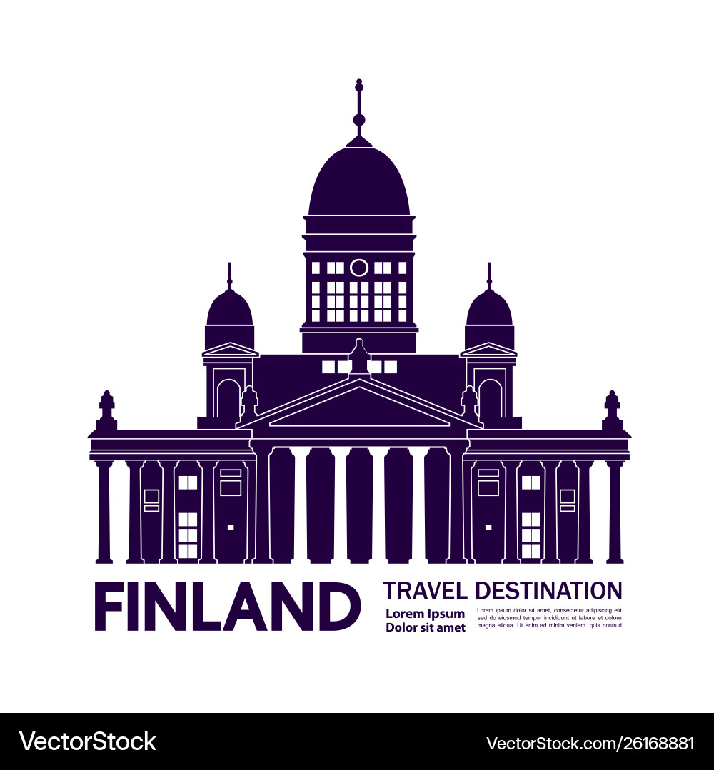 Finland travel destination Royalty Free Vector Image