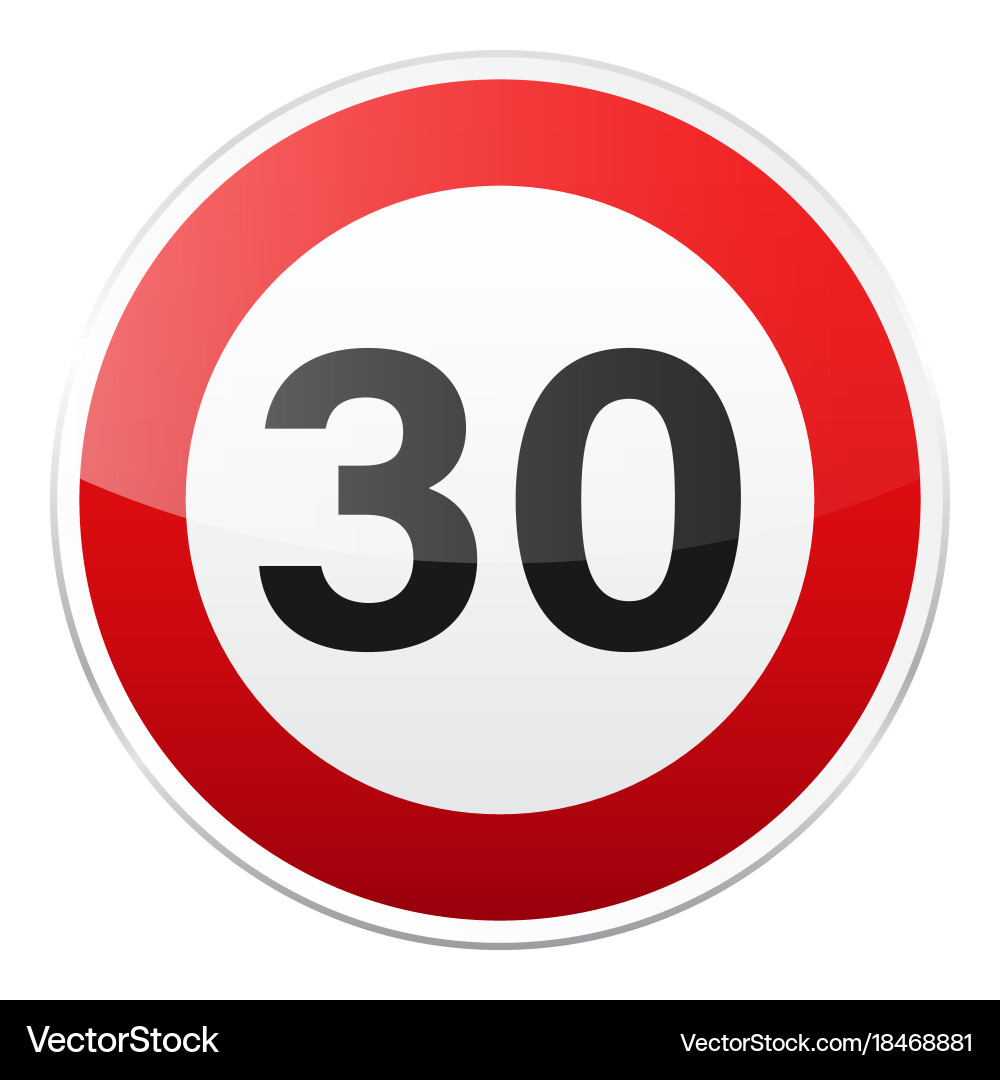 Road red sign on white background traffic Vector Image