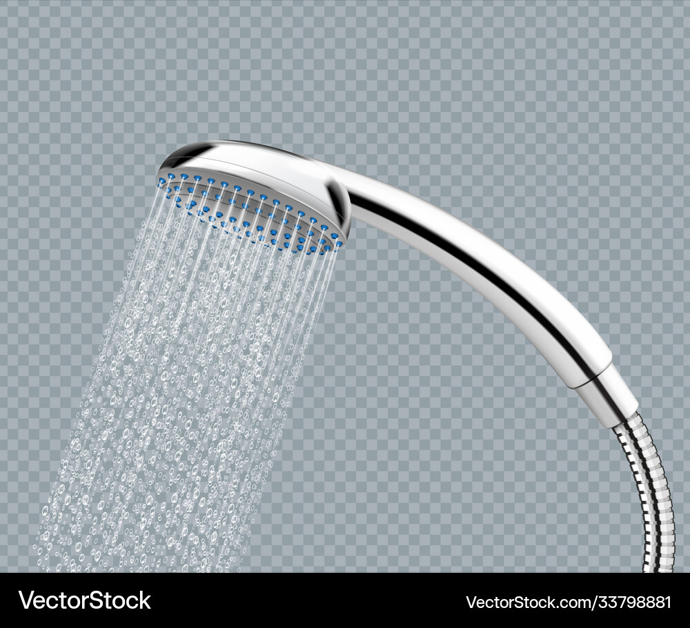 Shower head on transparent background Royalty Free Vector