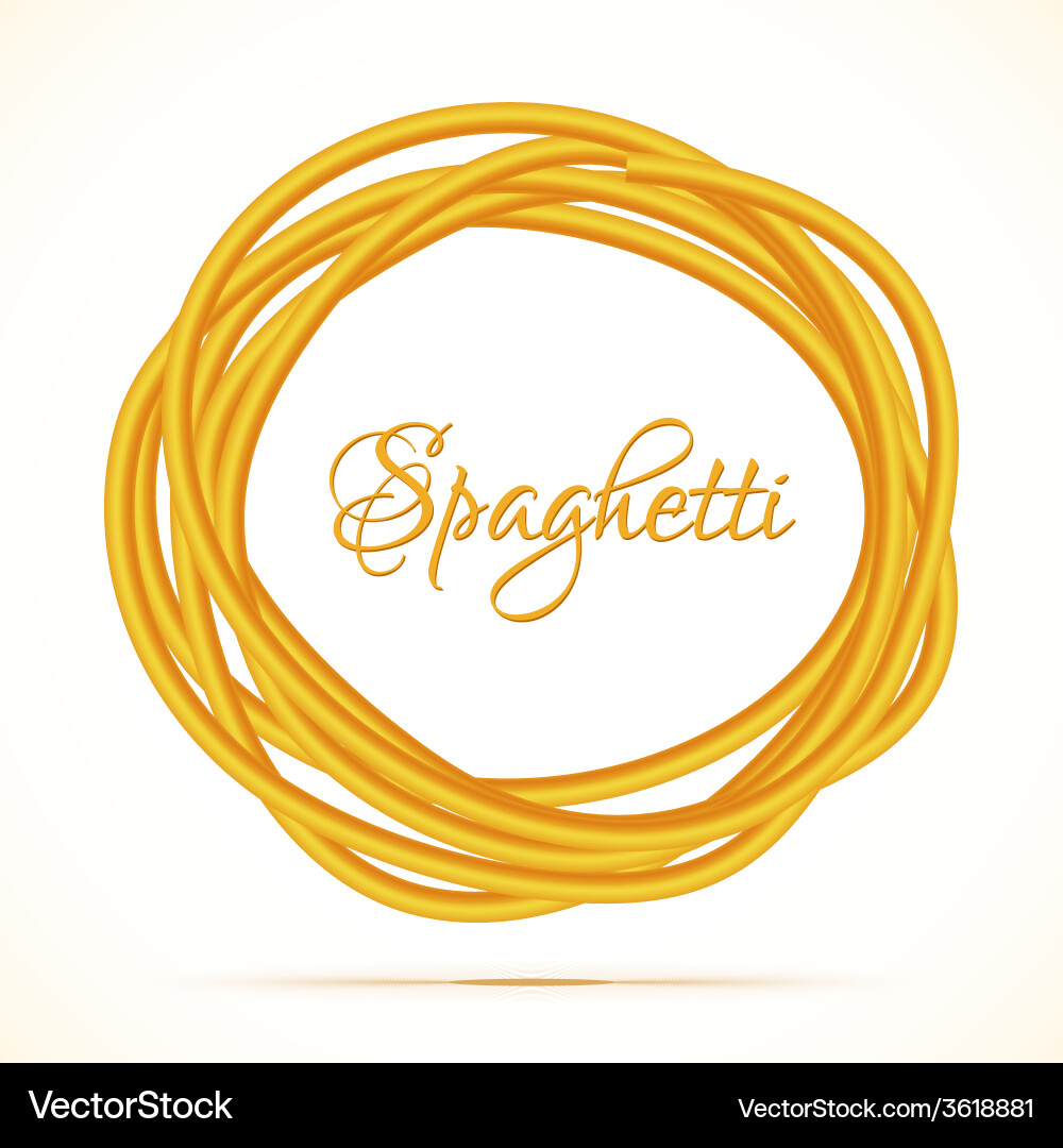 Spaghetti Pasta Circle Frame Vector Images (45)