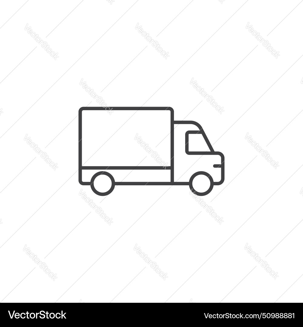 Truck icon in flat style freight on isolated Vector Image