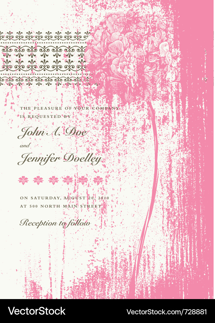 Wedding invite Royalty Free Vector Image - VectorStock