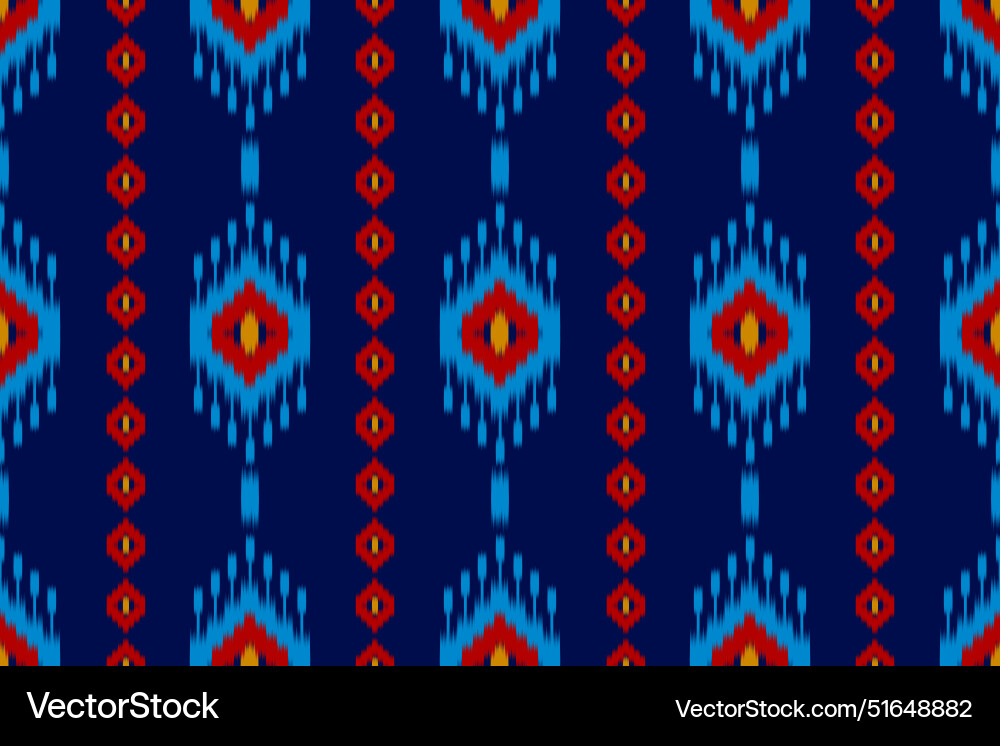 Abstract ethnic ikat art seamless pattern Vector Image