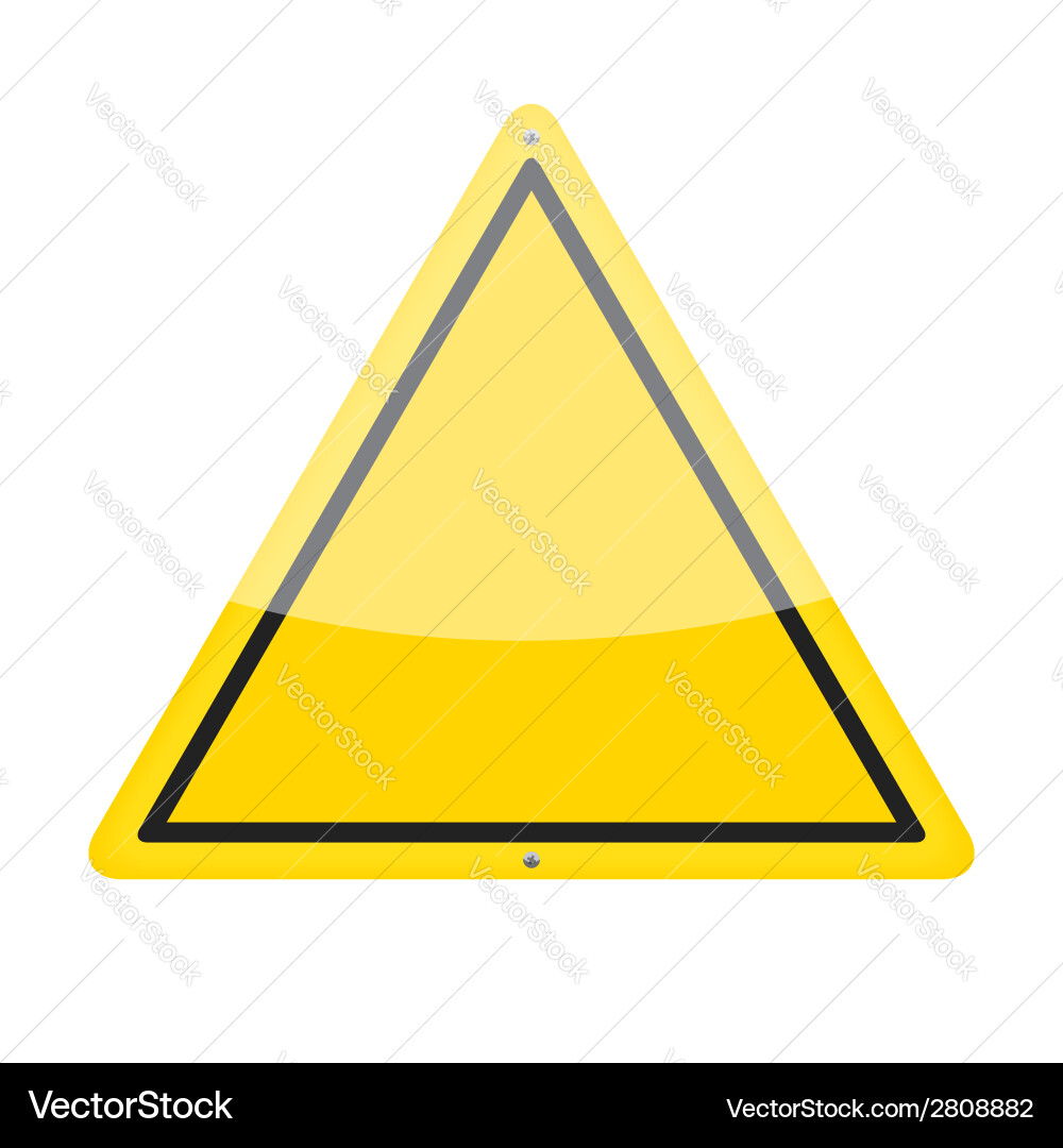 Blank warning sign Royalty Free Vector Image - VectorStock