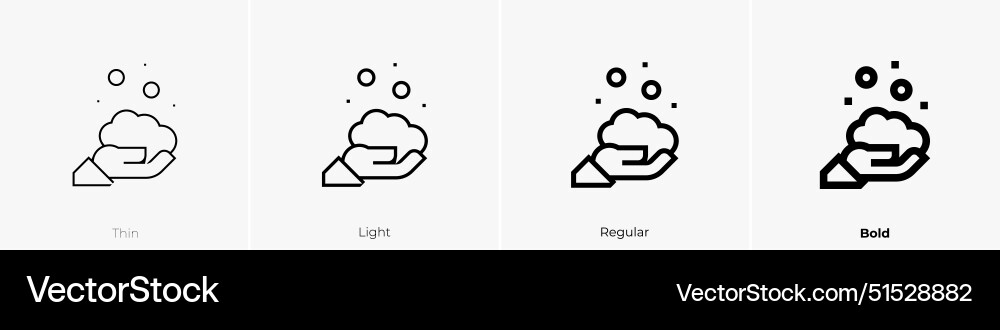 Foam icon thin light regular and bold style Vector Image