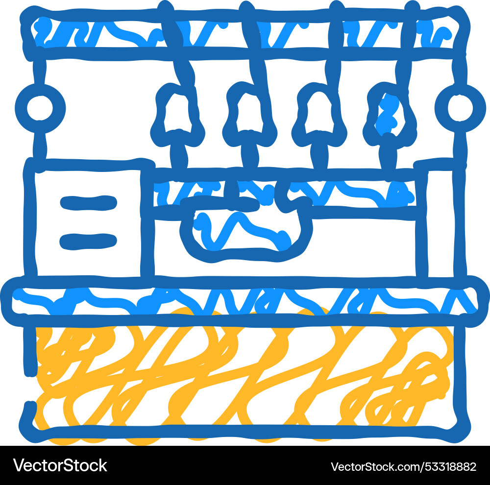 Knitting machine icon doodle Royalty Free Vector Image