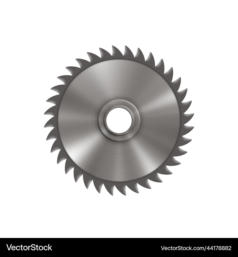 Mechanical circular saw blade wood craft Vector Image