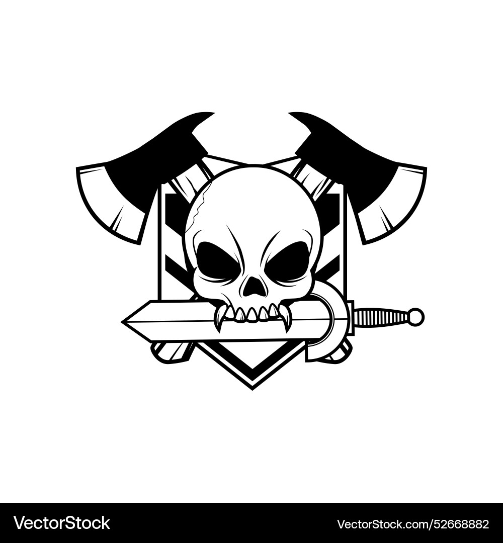 Skull emblem 03 Royalty Free Vector Image - VectorStock
