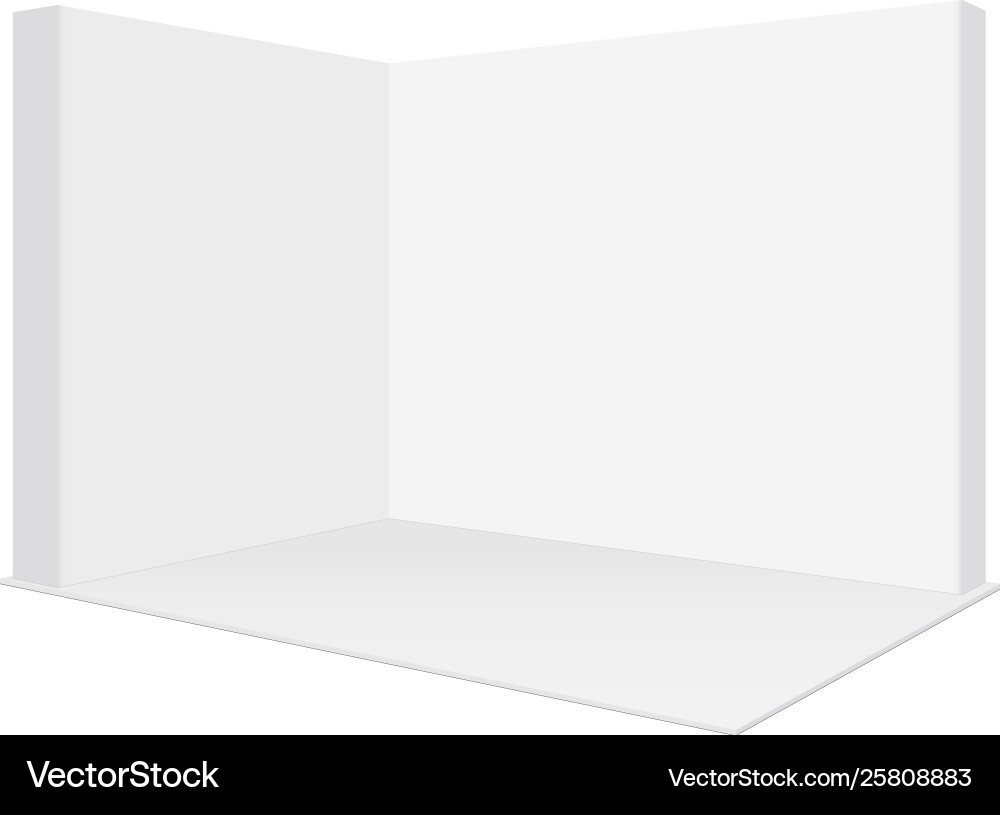 Blank pop up trade show booth mockup isolated Vector Image
