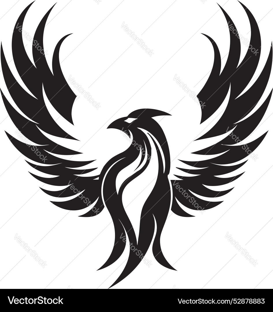 Celestial phoenix logo enigmatic phoenix Vector Image Celestial phoenix logo enigmatic phoenix Vector Image