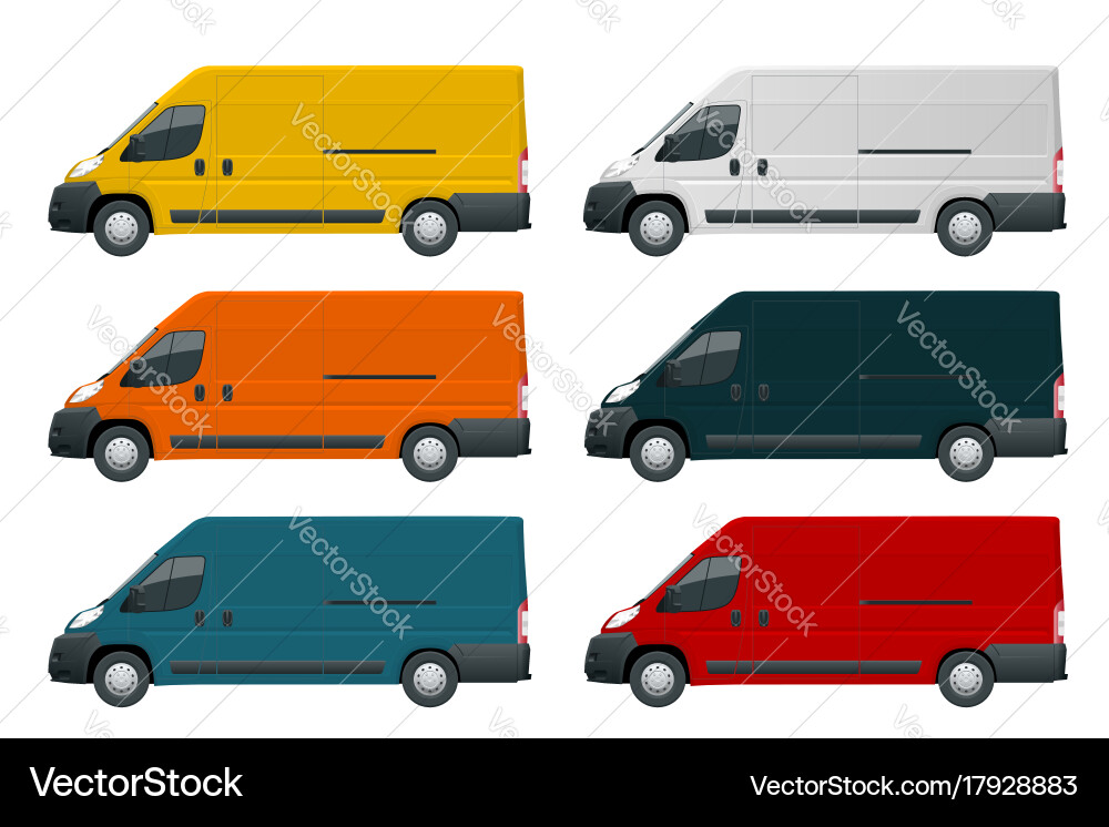 Commercial vehicle or logistic car cargo minivan Vector Image