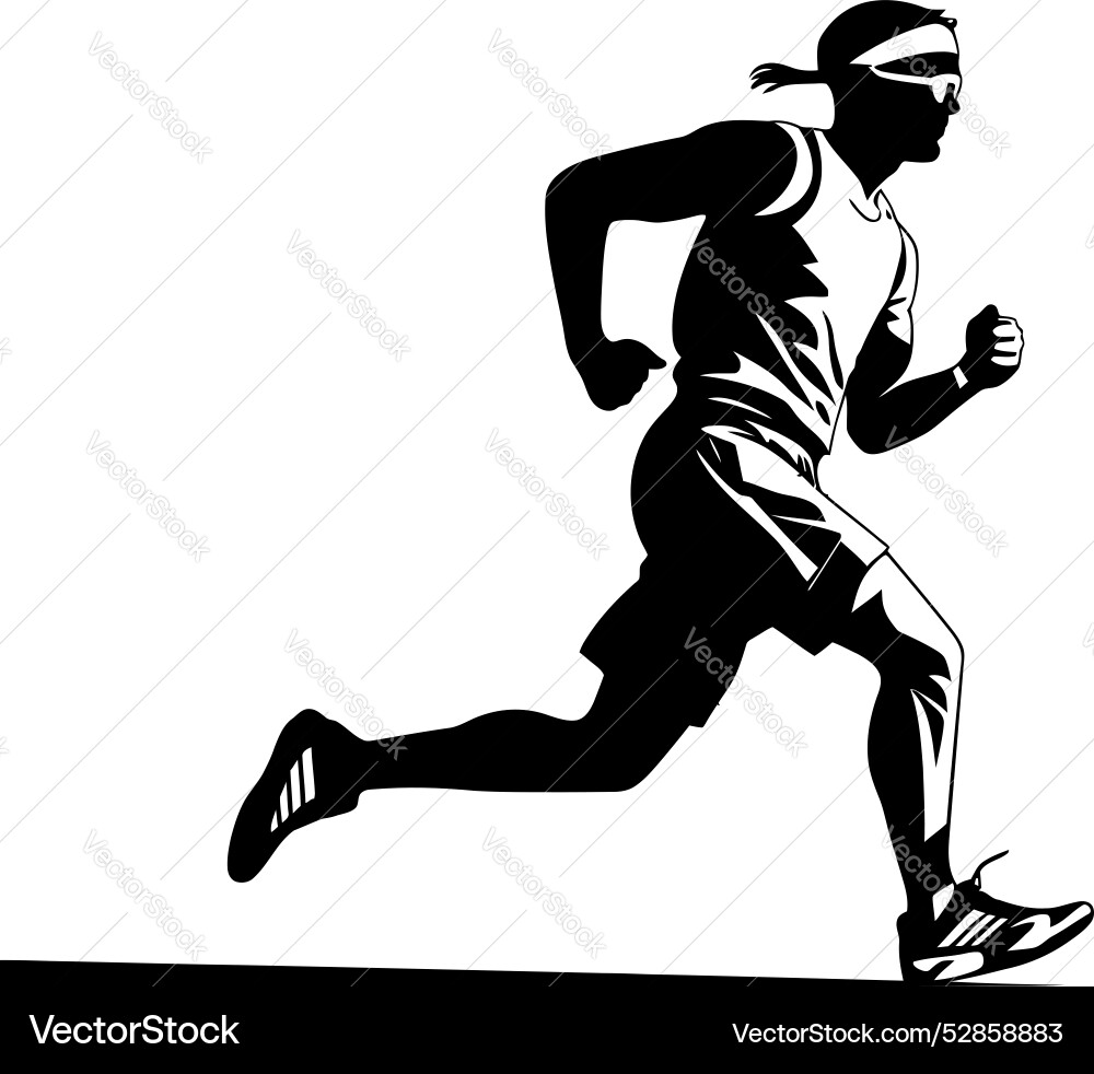 Marathon mastery runner icon speed surge athlete Vector Image