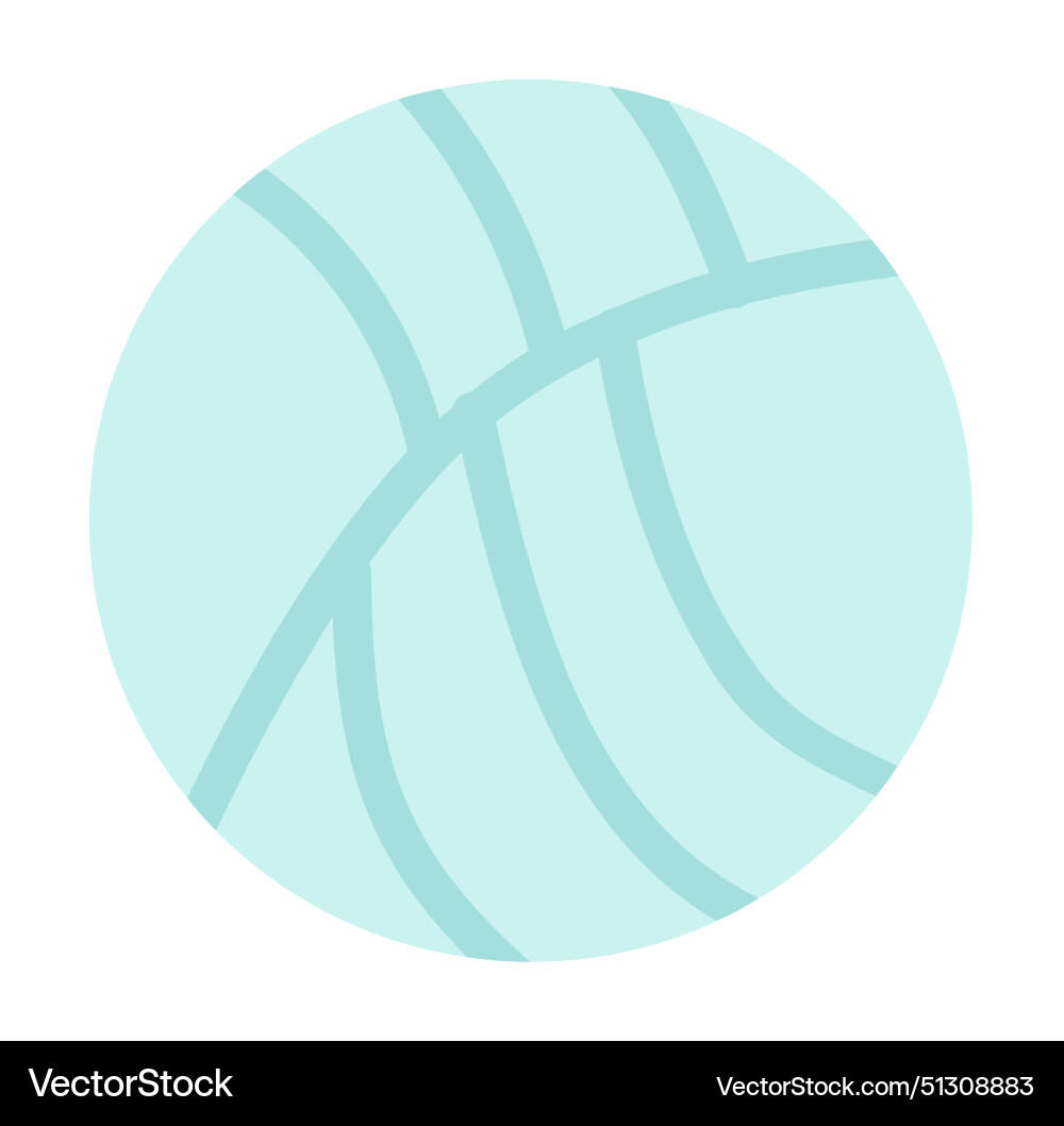 Volleyball leather ball in flat design accessory Vector Image