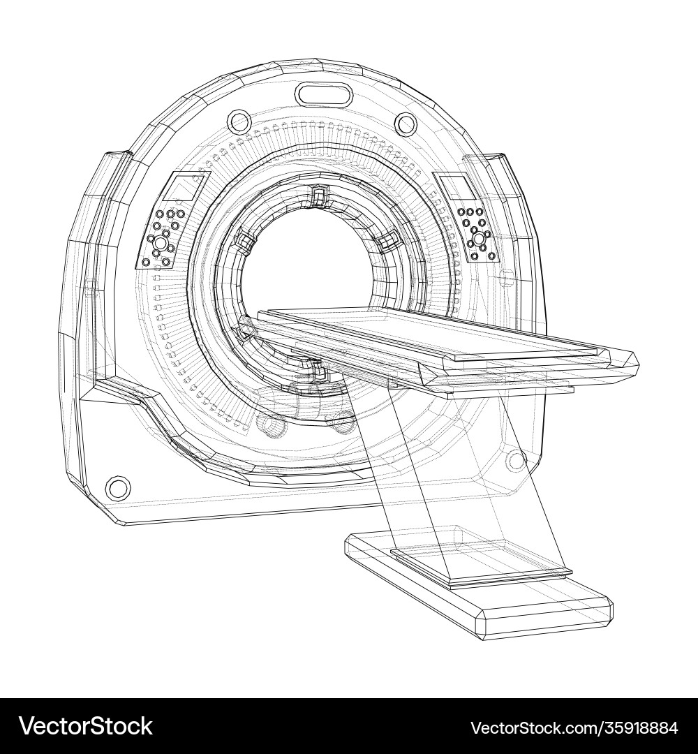 3d a mri machine Royalty Free Vector Image - VectorStock
