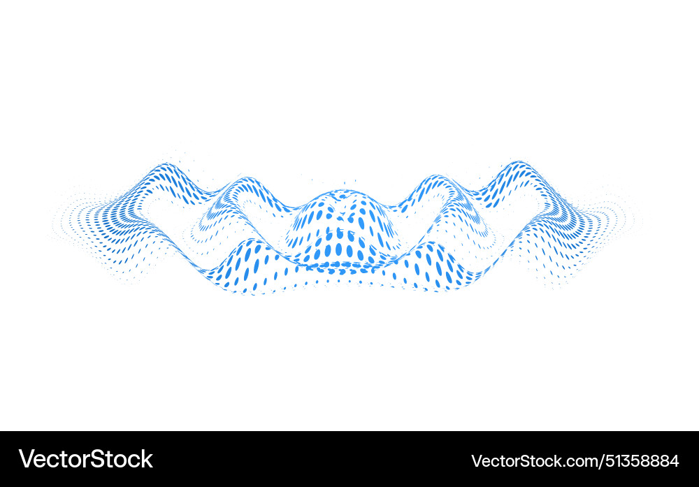3d wavy ripple effect sound impact round Vector Image