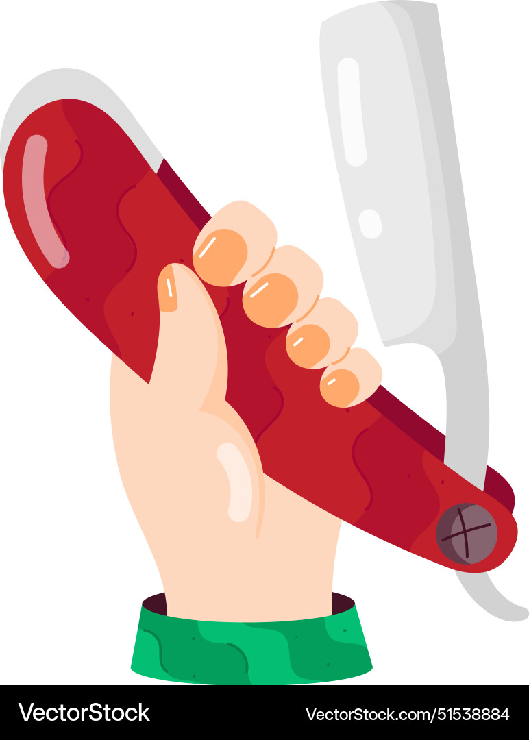 Flat style barber shop stickers Royalty Free Vector Image