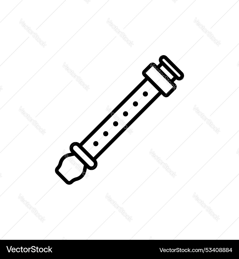 Flute icon isolated on white background Royalty Free Vector