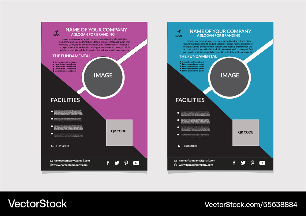 Flyer design Royalty Free Vector Image - VectorStock
