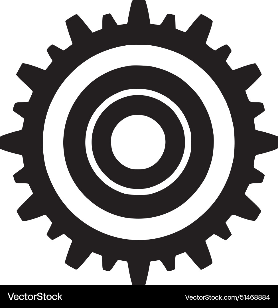 Gear - minimalist and simple silhouette Royalty Free Vector