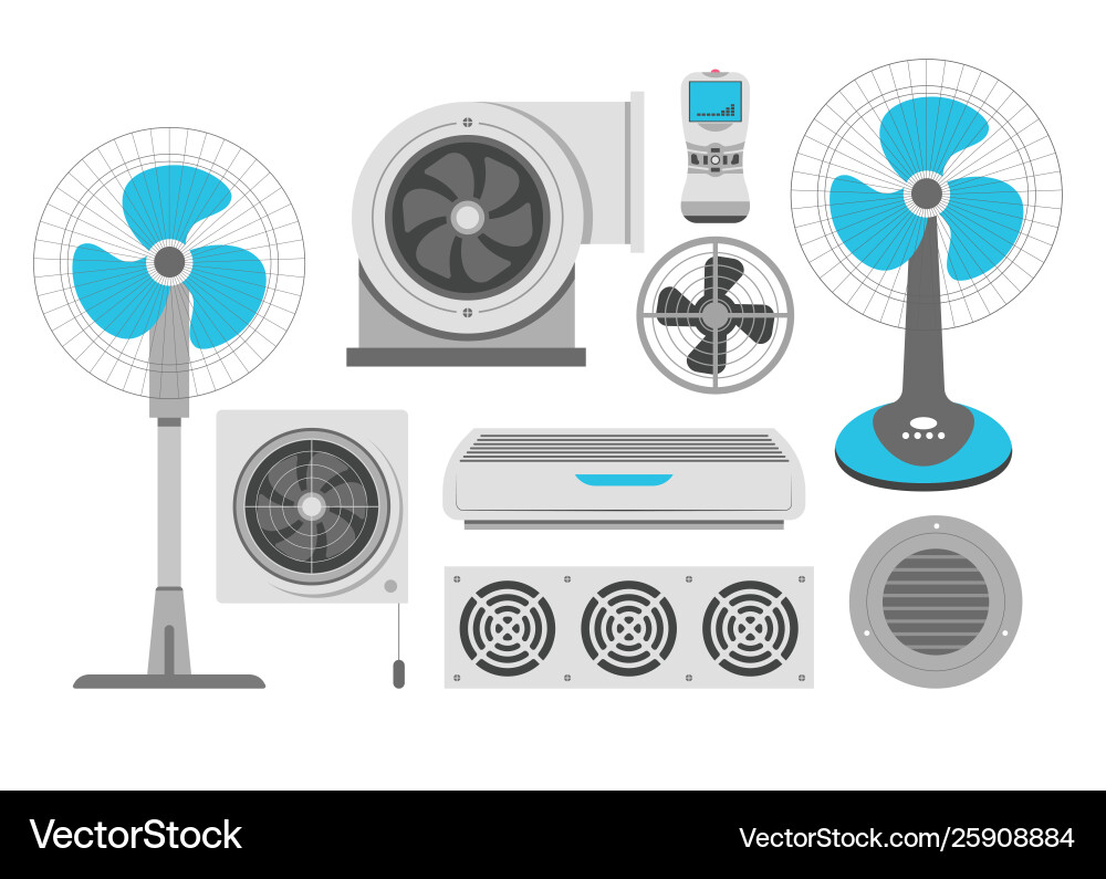 Industrial Air Conditioning & Ventilation Vector Image