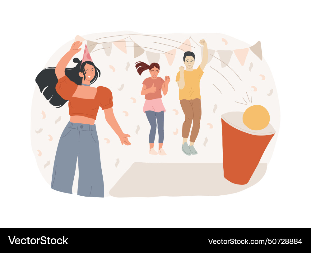 Party game isolated concept Royalty Free Vector Image