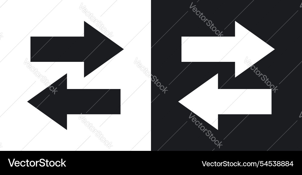 Transfer arrows icon Royalty Free Vector Image
