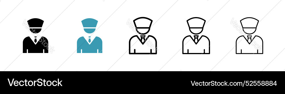 Valet icon set on white background Royalty Free Vector Image