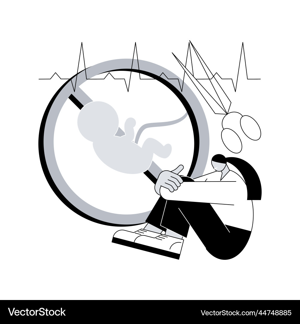 Abortion abstract concept Royalty Free Vector Image