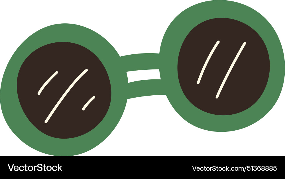 Circle sunglasses accessory Royalty Free Vector Image