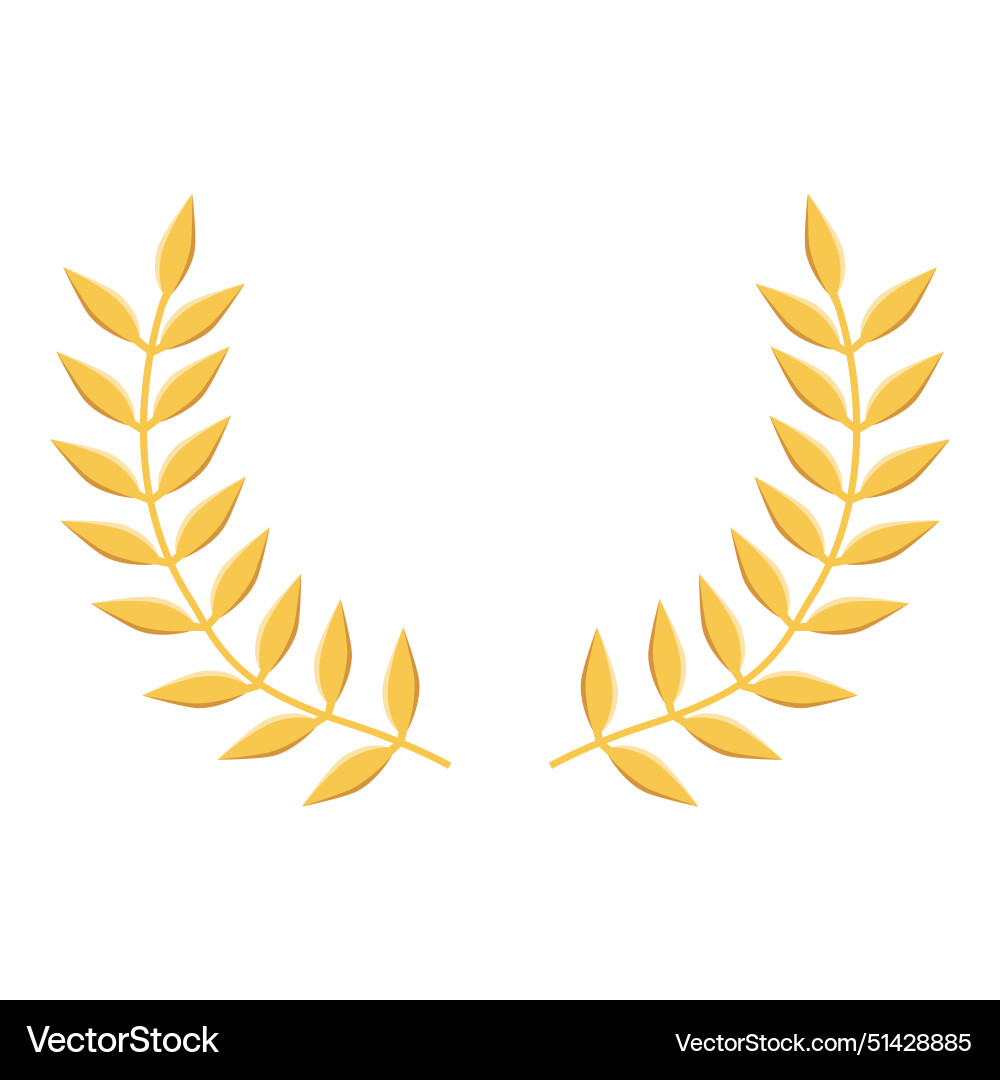 Golden Laurel Wreath Royalty Free Vector Image