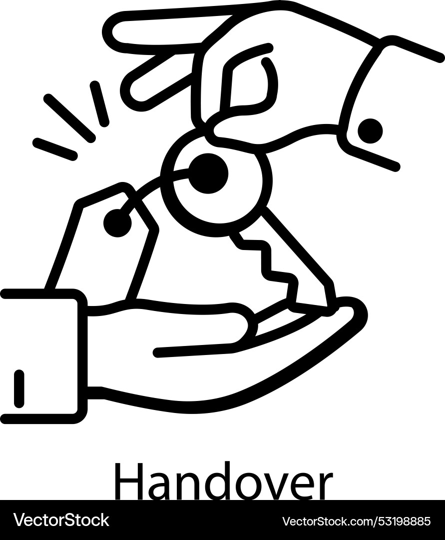 Handover Royalty Free Vector Image - VectorStock