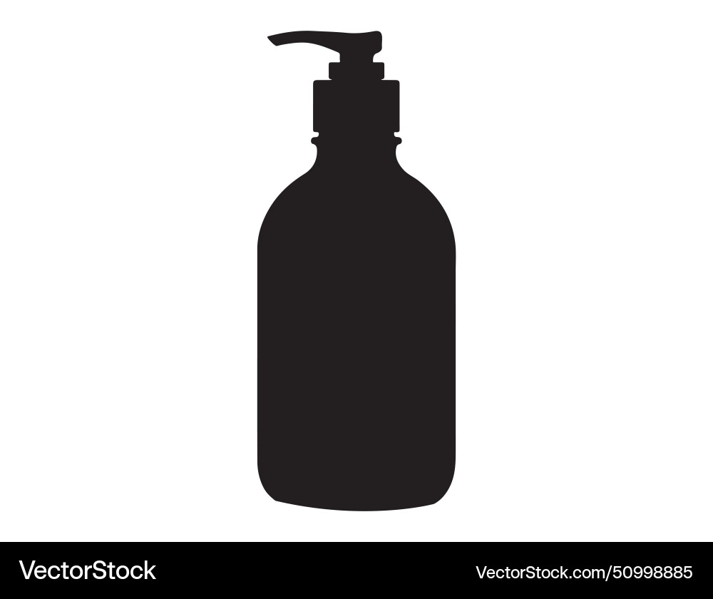 Lotion bottle silhouette art Royalty Free Vector Image