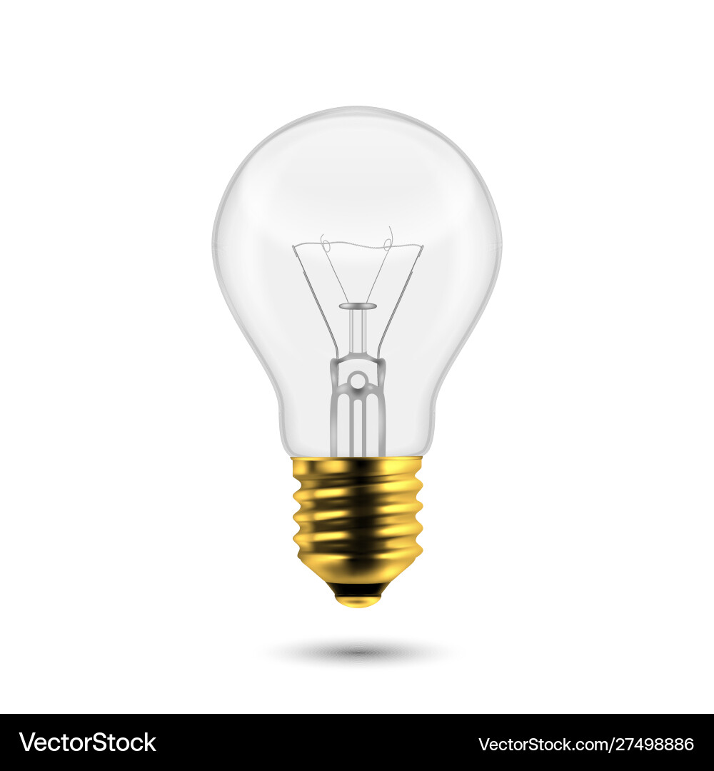 3d realistic golden off light bulb icon Royalty Free Vector