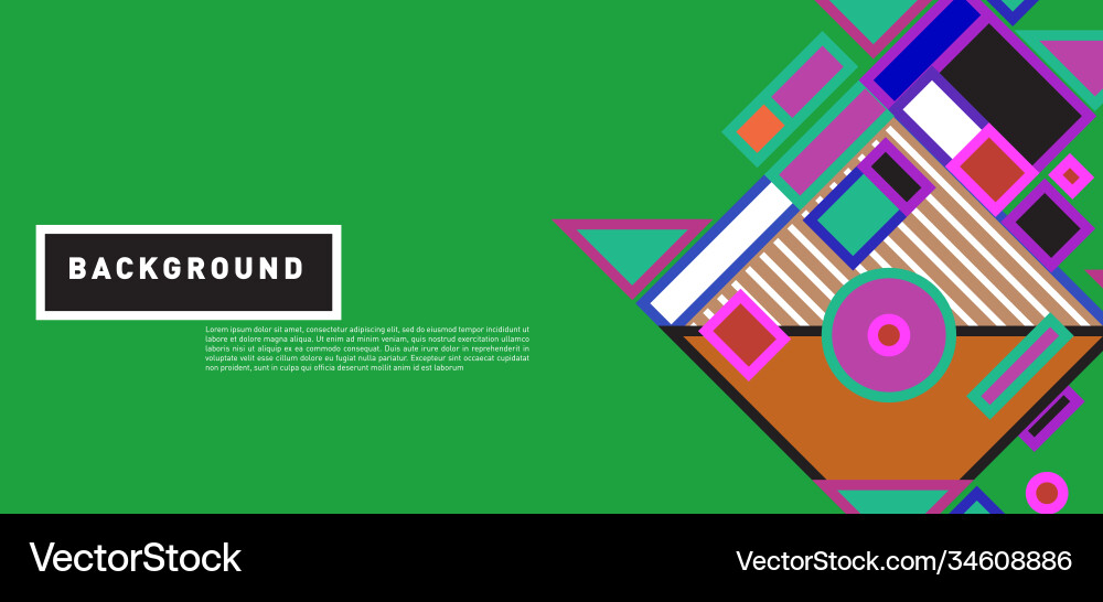 Abstract colorful rectangle background for banner Vector Image