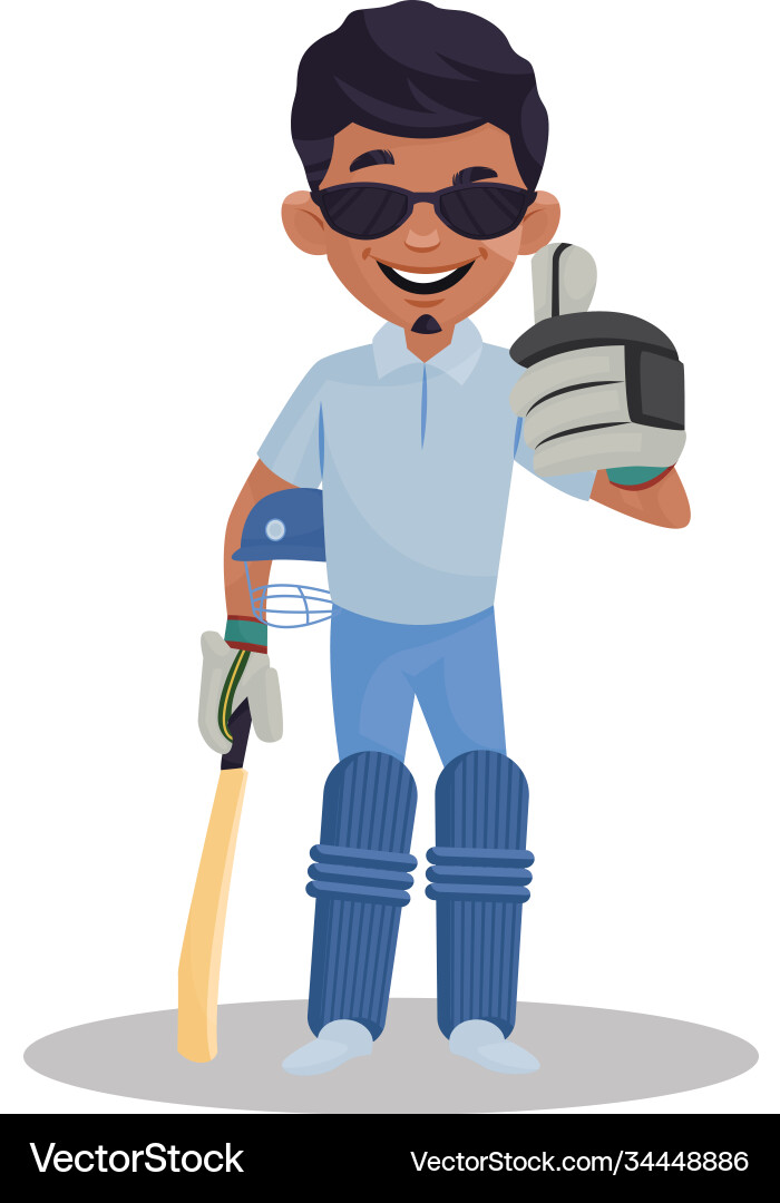Cricketer Royalty Free Vector Image - VectorStock