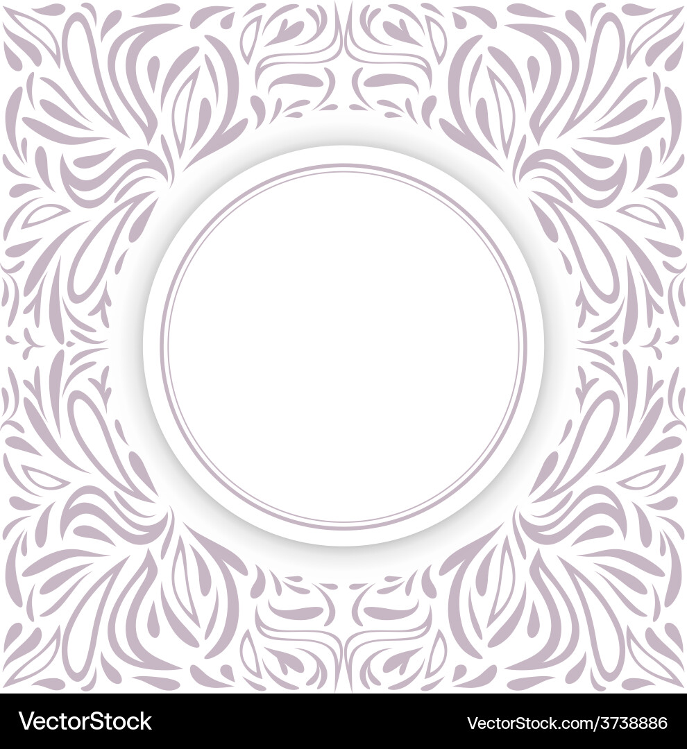 Floral Victorian Frame Royalty Free Vector Image