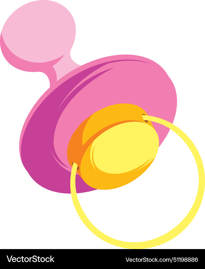 Gender reveal pink pacifier Royalty Free Vector Image