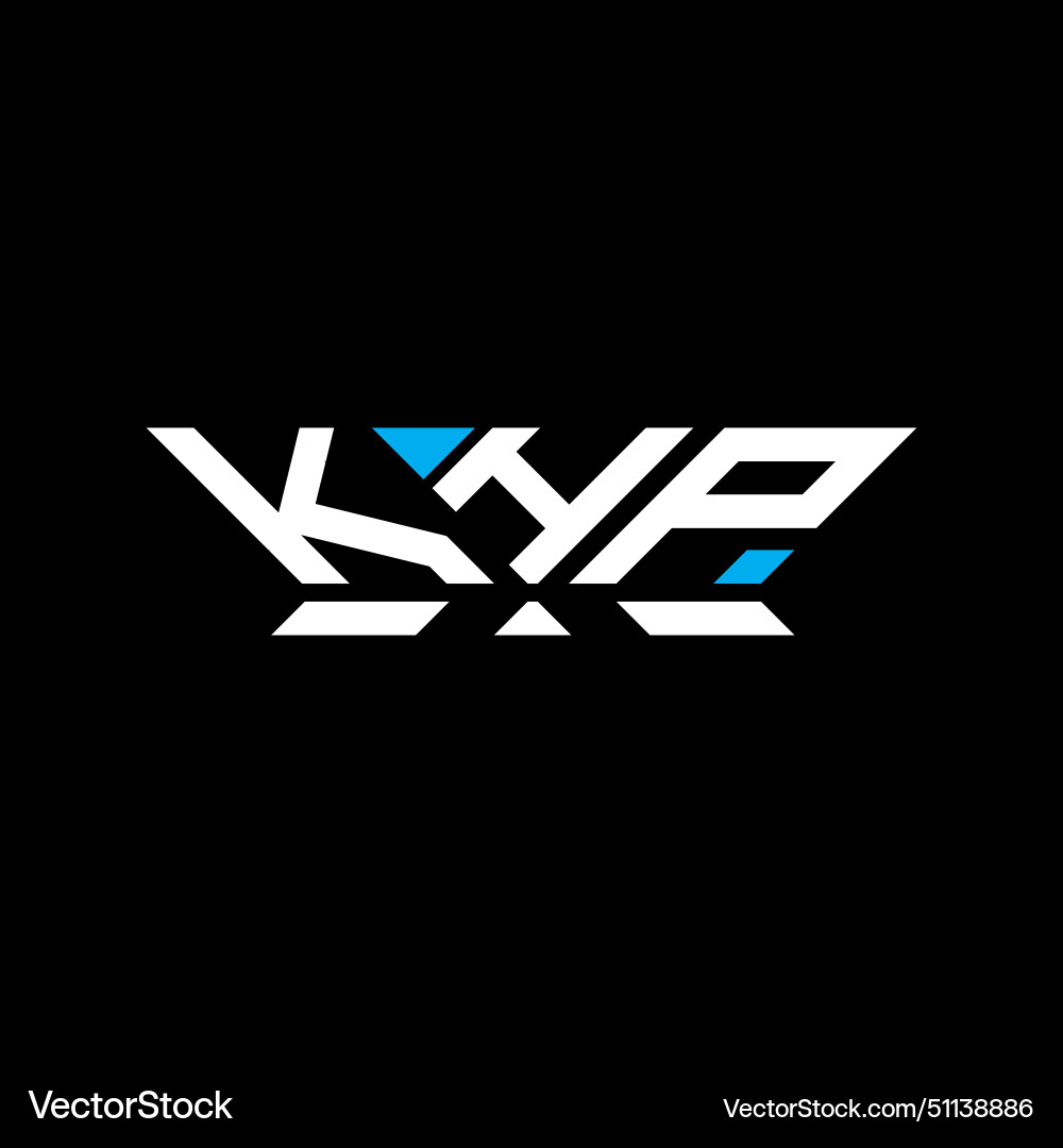 Khp letter logo design khp simple and modern logo Vector Image
