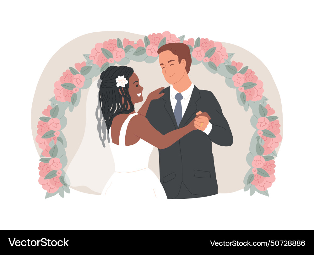 Mixed marriage isolated concept Royalty Free Vector Image