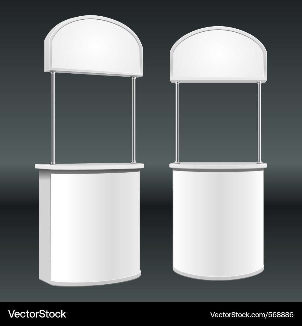 Promotional Display Tables Royalty Free Vector Image