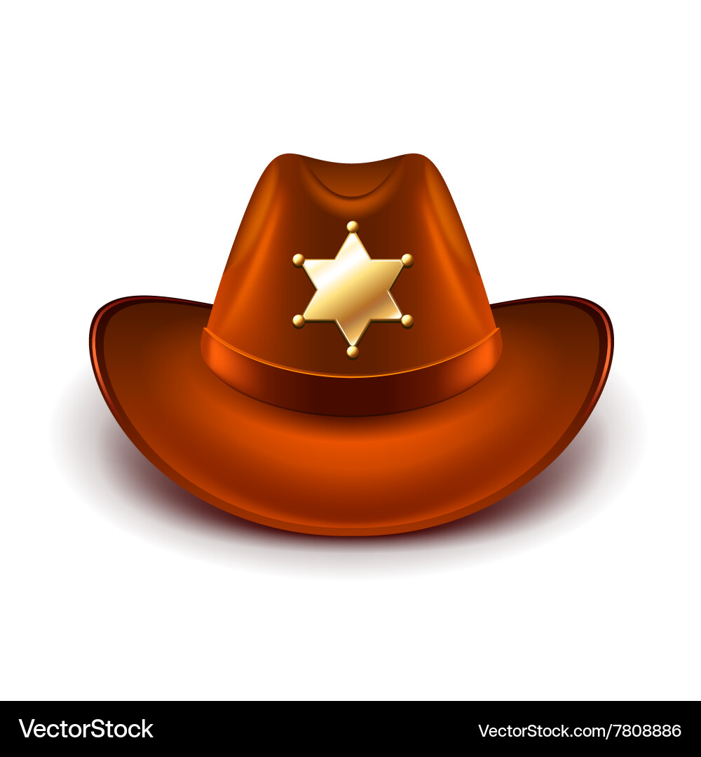 Sheriff's Hat with Badge Royalty Free Vector Image