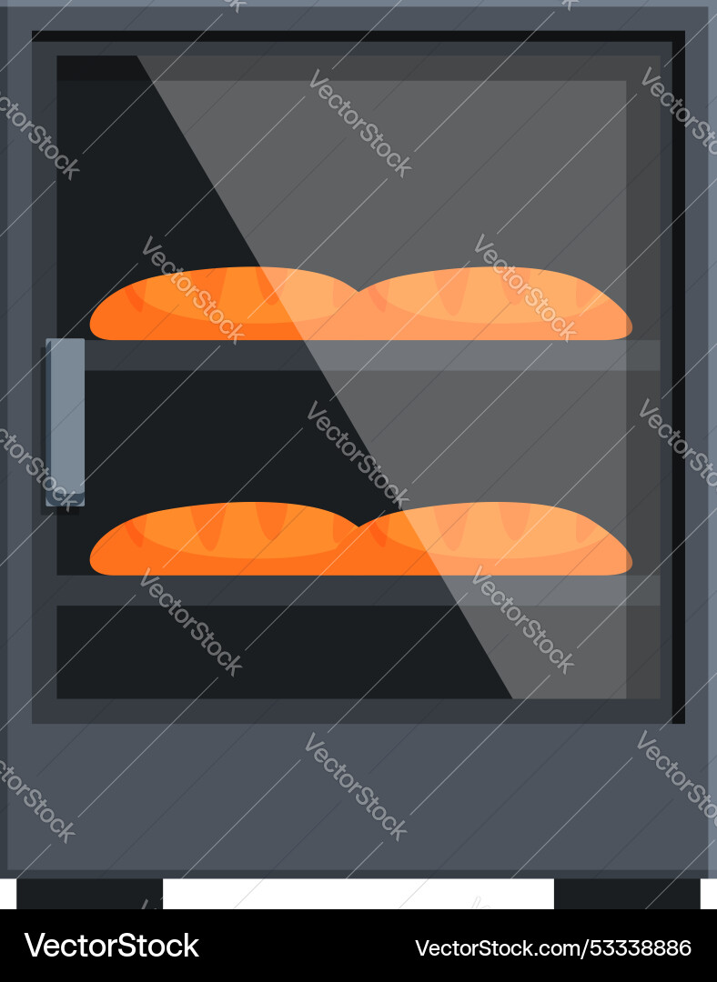 Showcase for storing bread keeping it fresh Vector Image