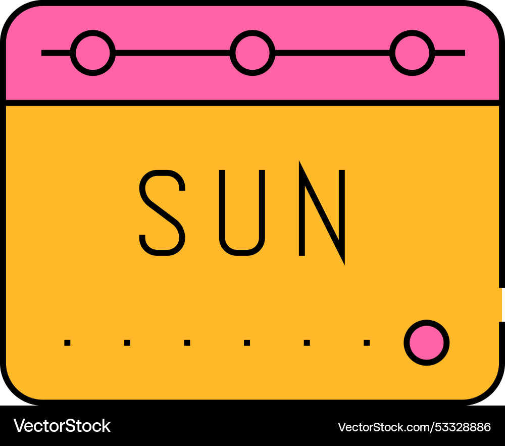 Voting date calendar icon color Royalty Free Vector Image