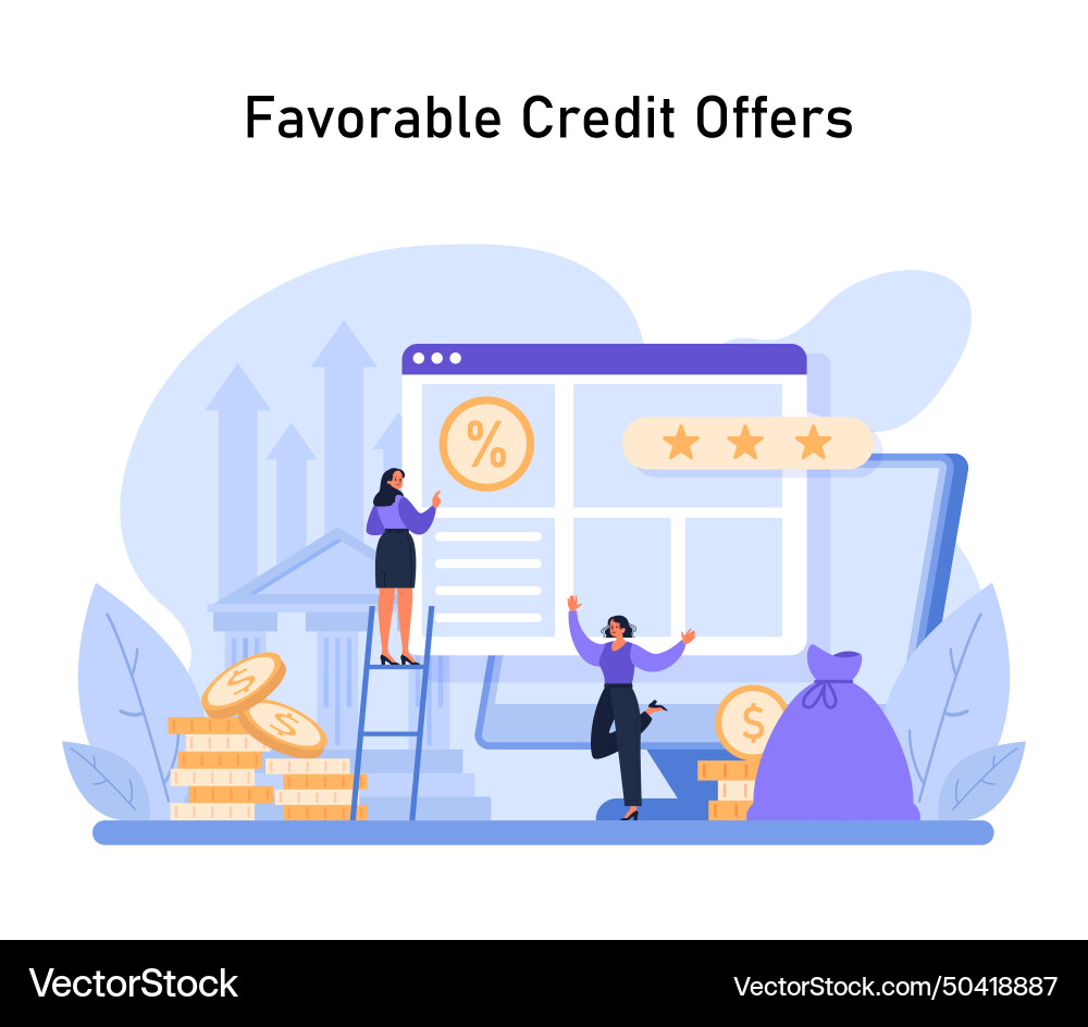 An optimistic depiction of obtaining advantageous Vector Image