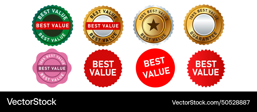 Best value circle stamp and seal emblem sign Vector Image