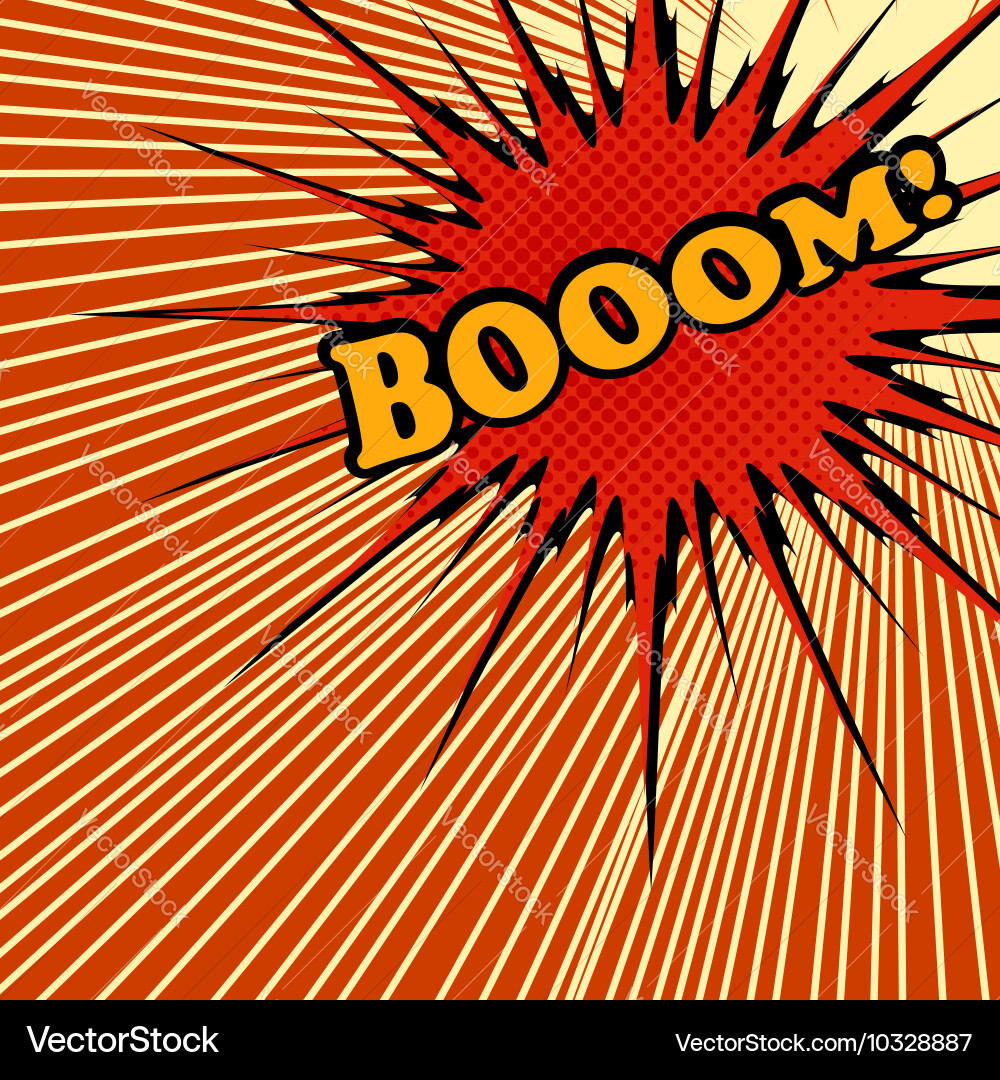 Boom comic text Royalty Free Vector Image - VectorStock