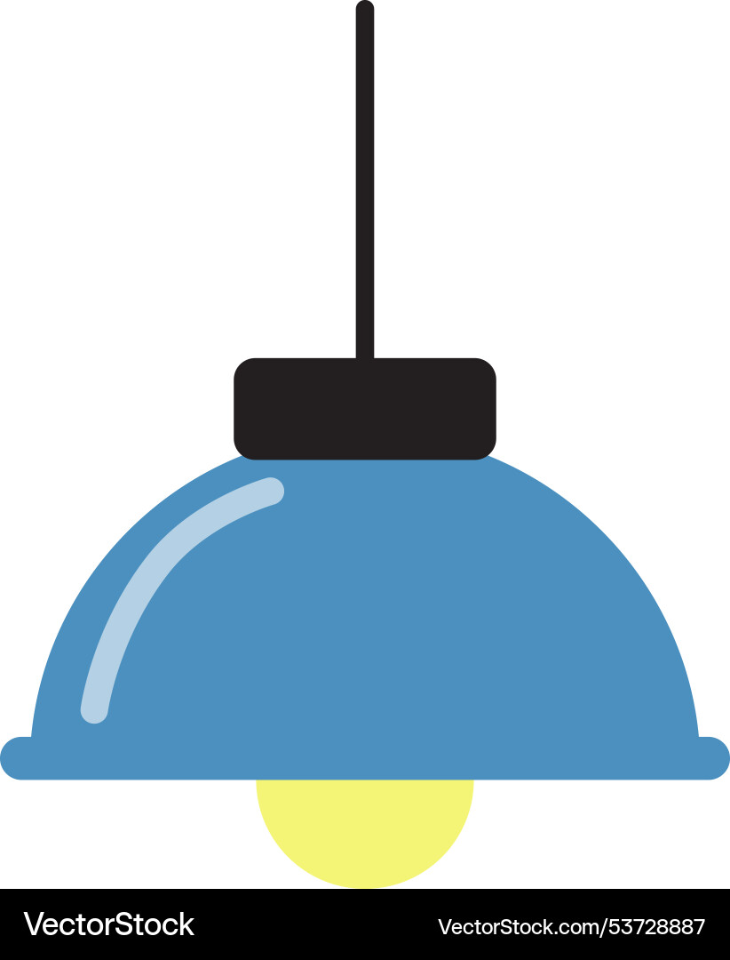 Interior chandelier lamp color icon ceiling light Vector Image