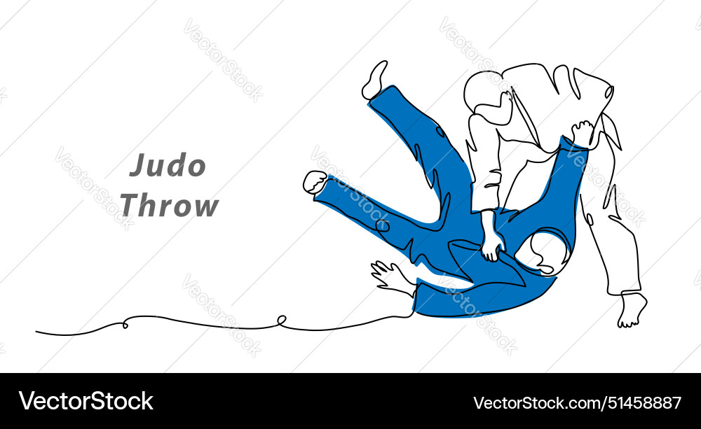 Judo throw background banner poster one Royalty Free Vector